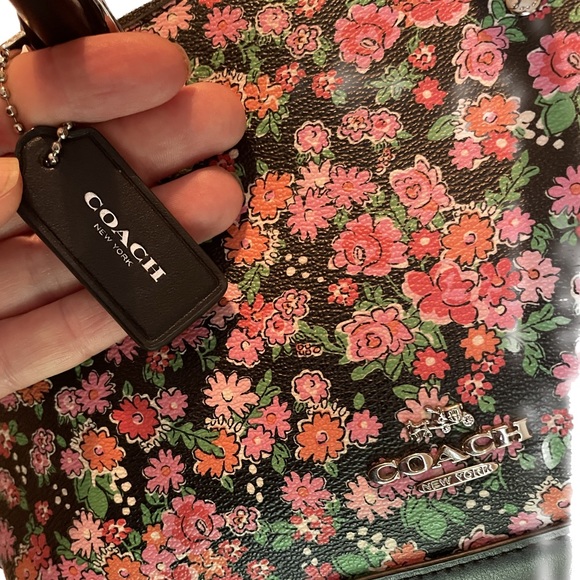 Coach | Bags | Coach Black Pink Posey Sierra Dome Satchel Purse | Poshmark